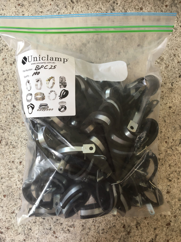 3120 Series Reduced to clear W1 Light Duty Rubber Lined P Clips Packs ...